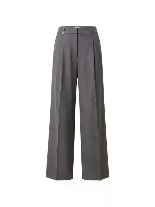 Peserico Pleated Wide-leg Trousers - Grey