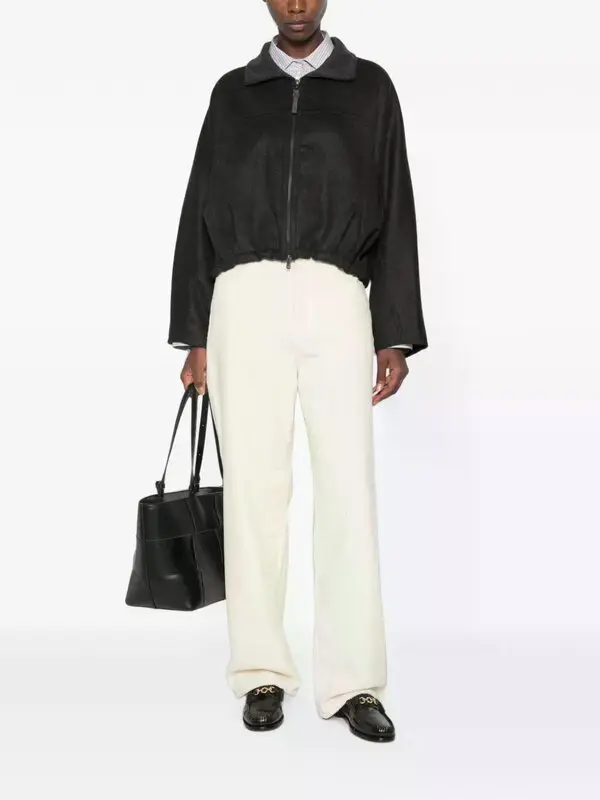 Brunello Cucinelli Elasticated-hem Zip-up Bomber Jacket