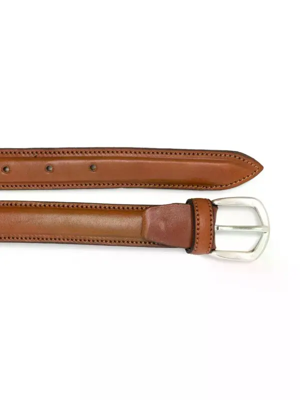 ERALDO Buckle-fastening Leather Belt - Brown