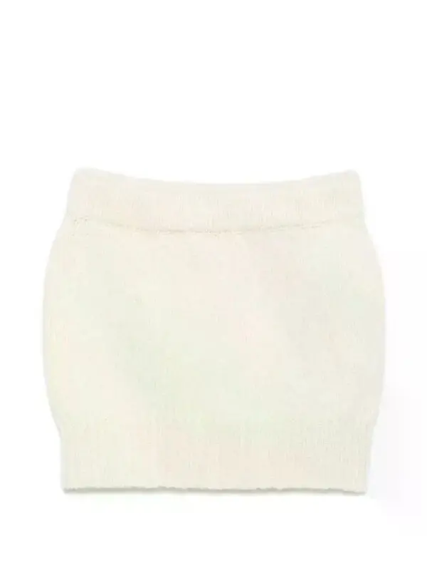 Malo Aran Ribbed-knit Mini Skirt