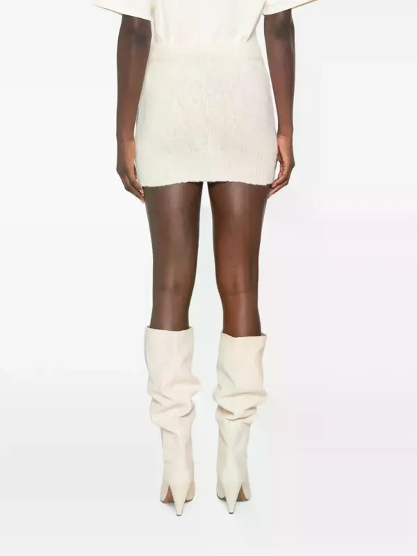 Malo Aran Ribbed-knit Mini Skirt