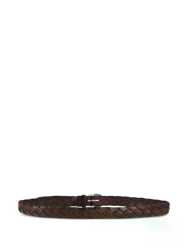 ALBERTO LUTI Treccia Interwoven Leather Belt