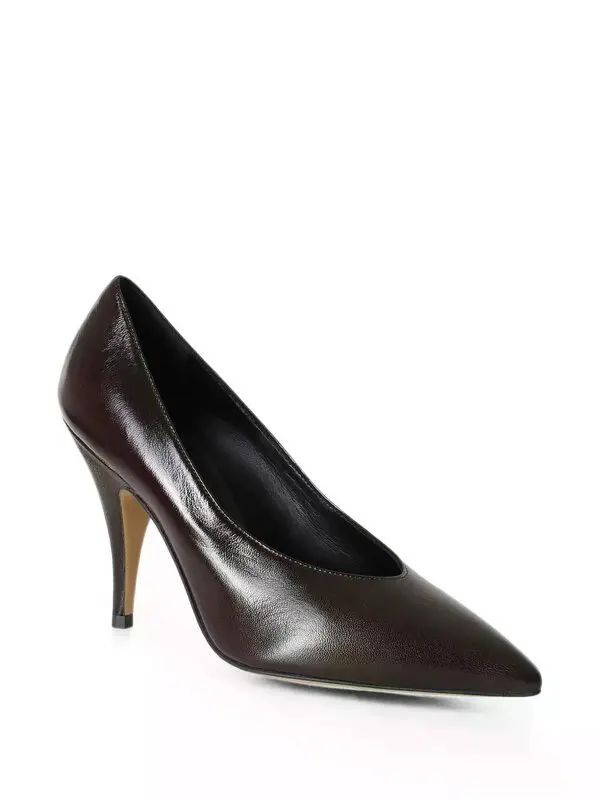 3JUIN Leather Pointed-toe Pumps