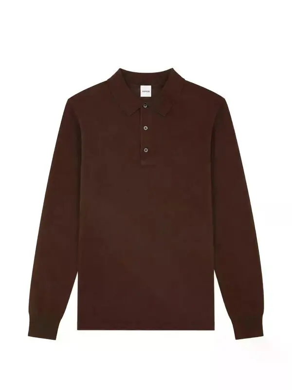 Aspesi Long-sleeve Knitted Polo Sweater