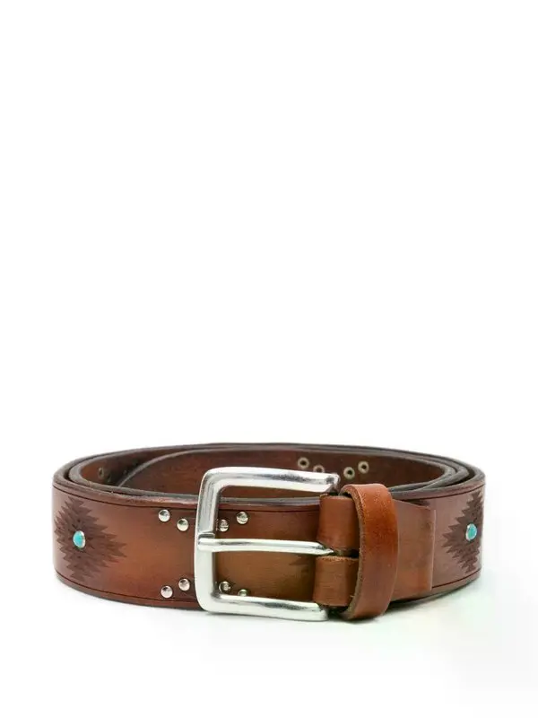 ERALDO Stud-embellished Leather Belt