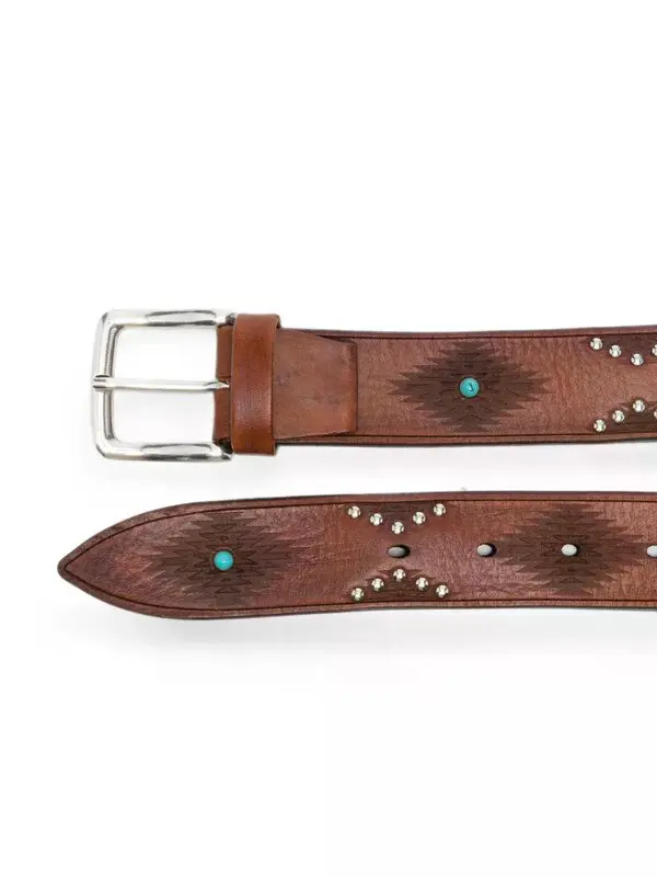 ERALDO Stud-embellished Leather Belt