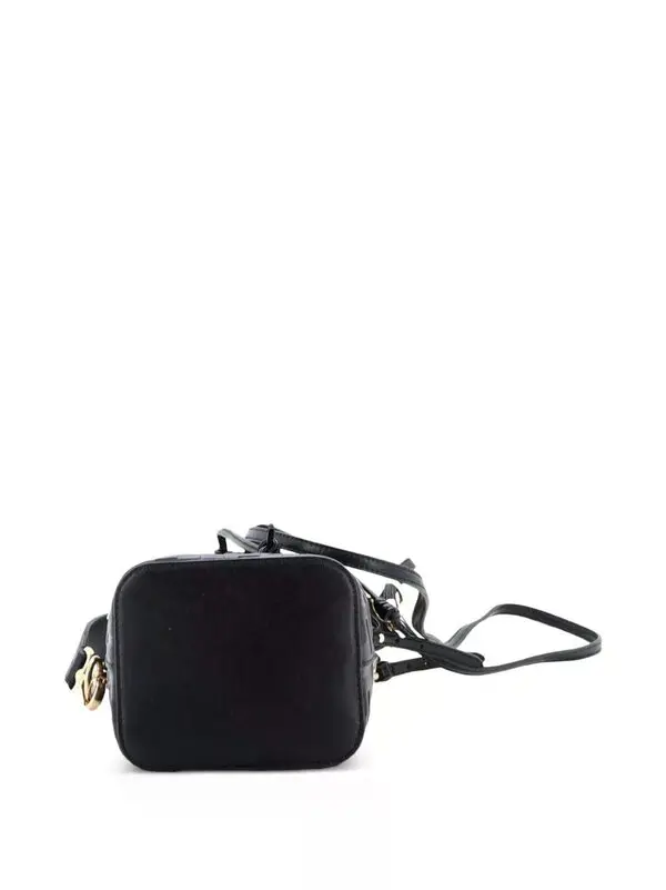 Fendi Mon Tresor Zucca Embossed Leather Mini Bucket Bag