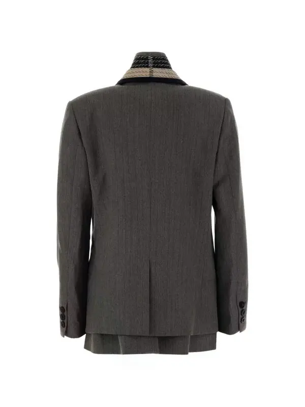 Sacai Herringbone-pattern Wool Blazer