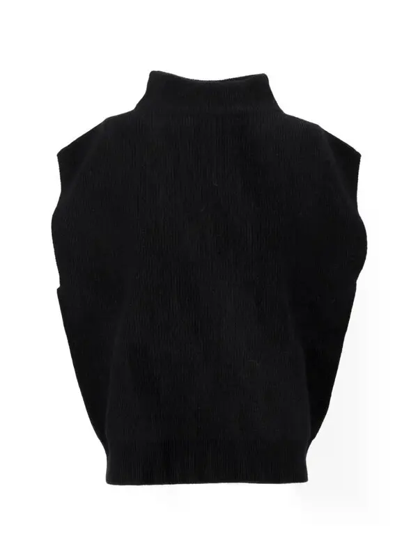 Peserico Ribbed-knit Sleeveless Sweater - Black