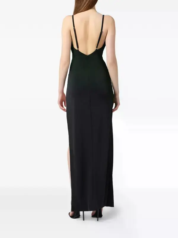 Philipp Plein Draped Side-slit Maxi Dress