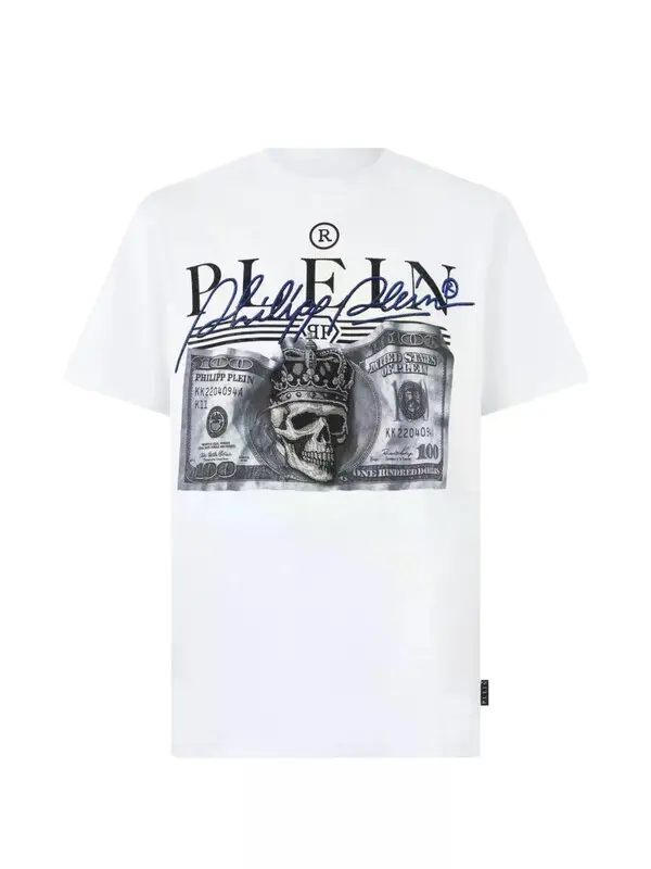 Philipp Plein Round-neck Dollar-detail T-shirt