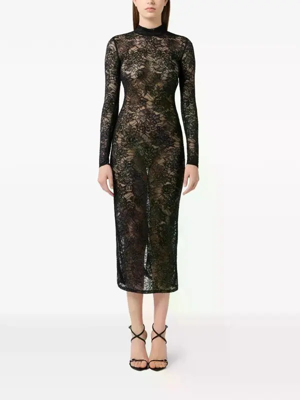 Philipp Plein Lace Open-back Midi Dress - Black