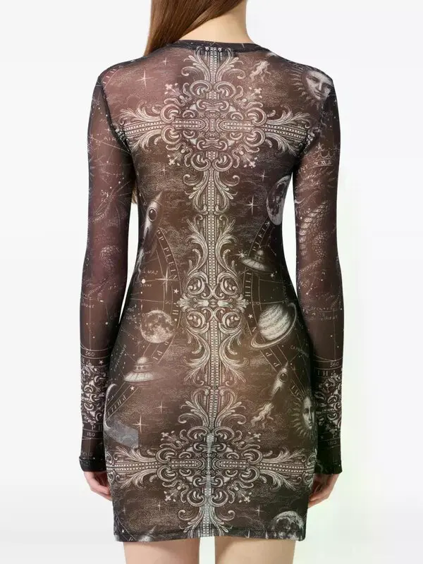 Philipp Plein Sheer Tulle Mini Dress