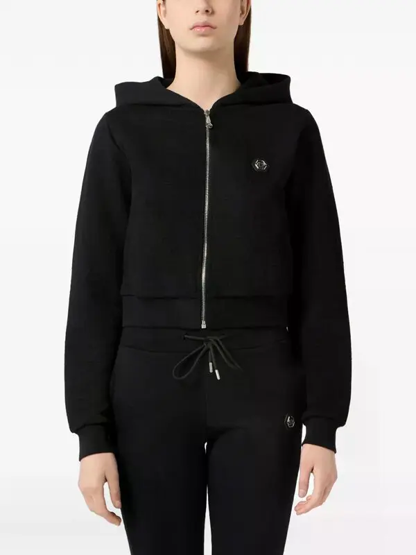 Philipp Plein Logo-patch Zip-up Hoodie