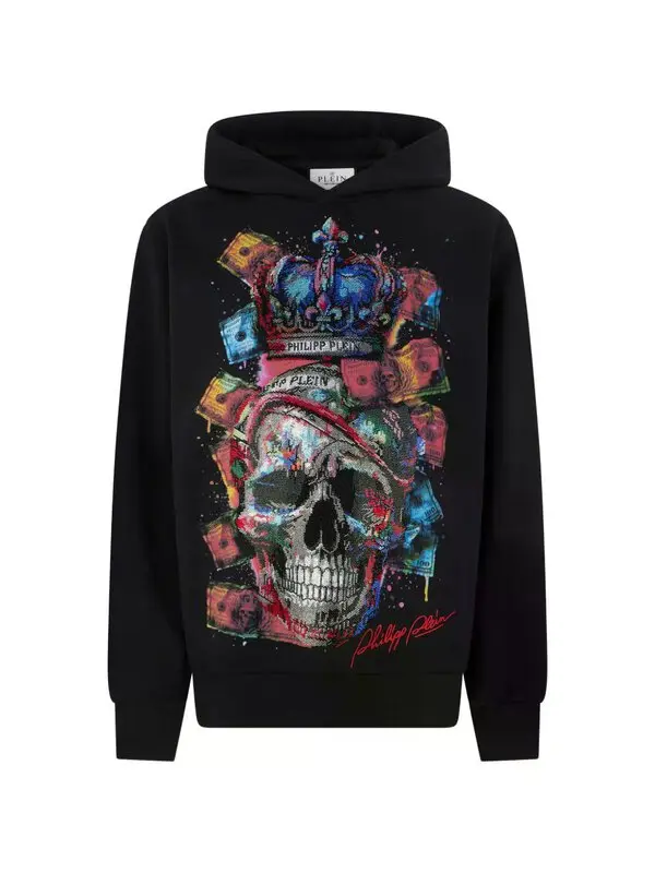 Philipp Plein Skull-print Embellished Hoodie