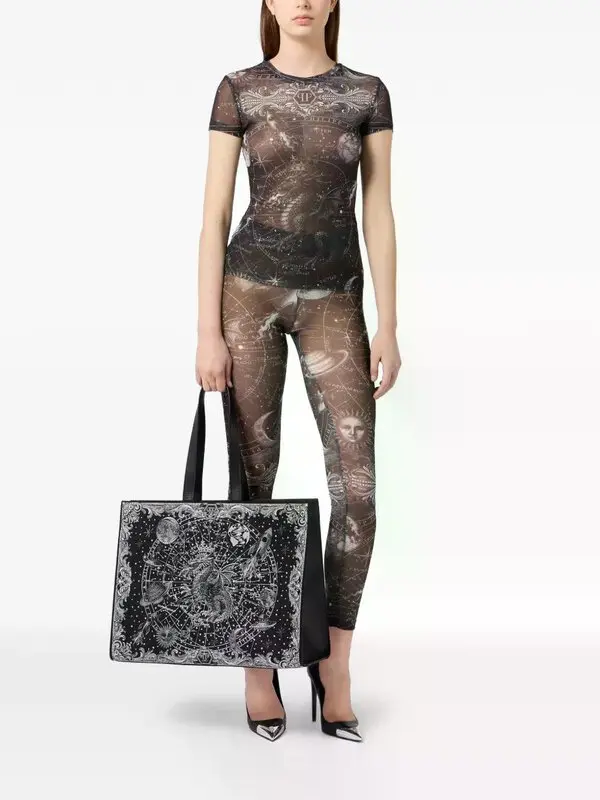 Philipp Plein Zodiac-print Tulle T-shirt