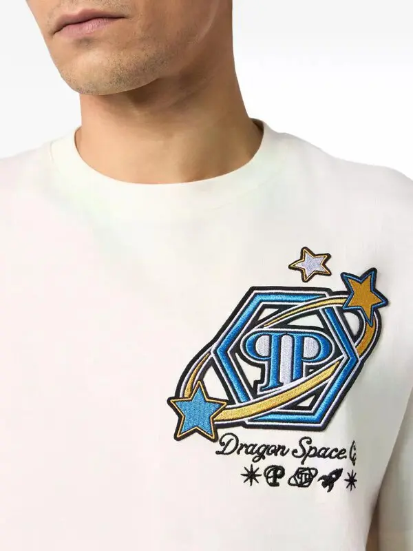 Philipp Plein Embroidered Logo-patch T-shirt