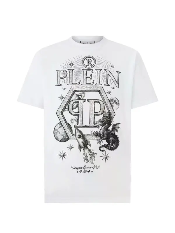 Philipp Plein Graphic-print Logo-patch T-shirt