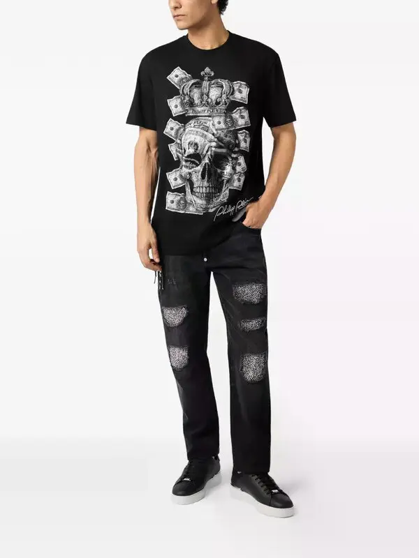 Philipp Plein Embellished Skull-detail T-shirt