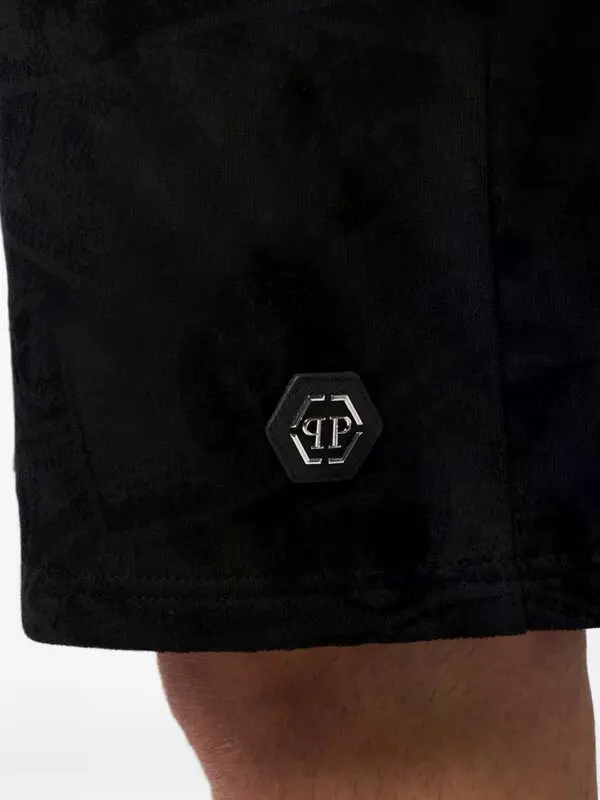 Philipp Plein Dollar-skull Fleece Shorts