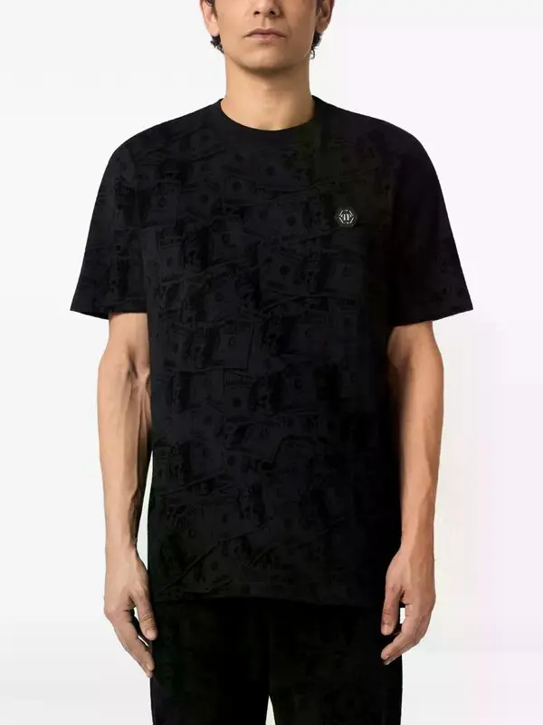Philipp Plein Dollar-print Logo-plaque T-shirt