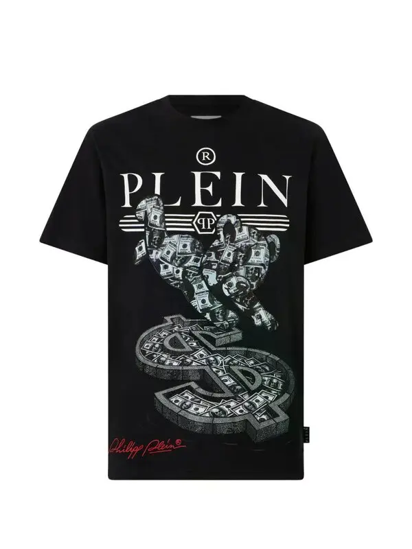 Philipp Plein Teddy Dollar Crystal-embellished T-shirt