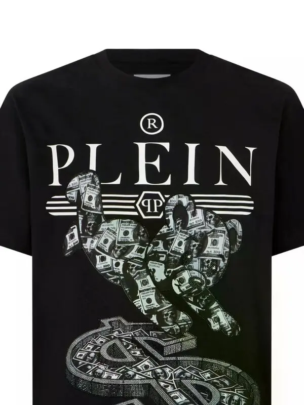 Philipp Plein Teddy Dollar Crystal-embellished T-shirt