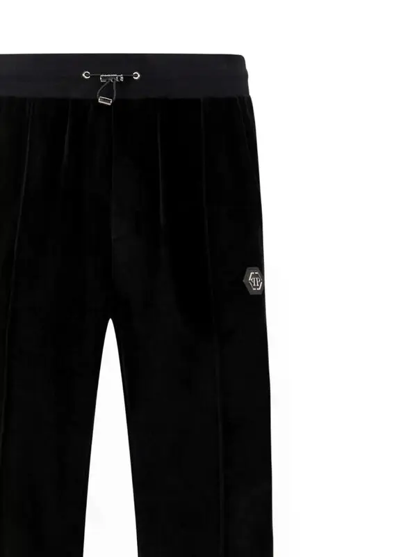 Philipp Plein Chenille-texture Logo-patch Track Pants