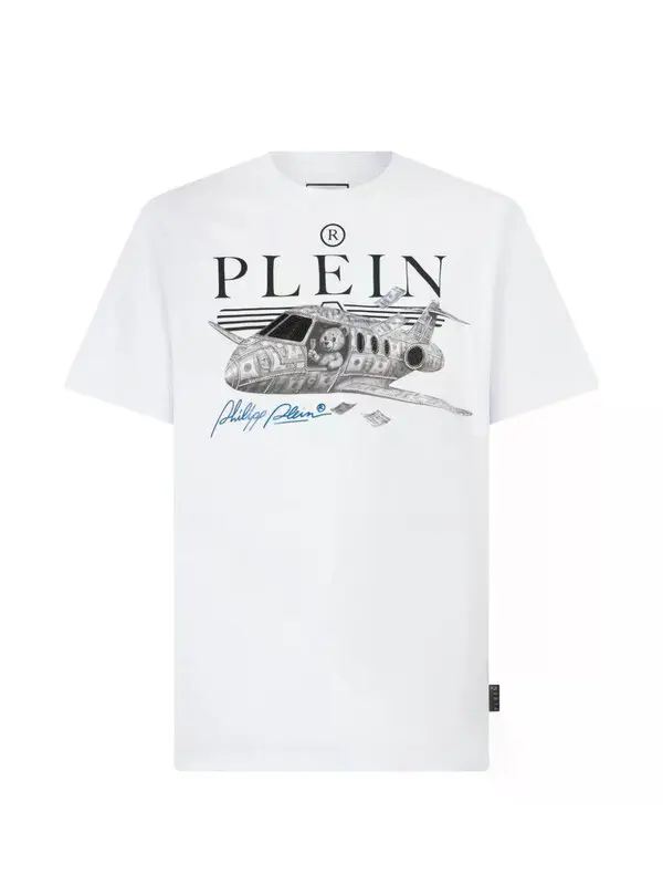 Philipp Plein Teddy Plane Crystal-embellished T-shirt
