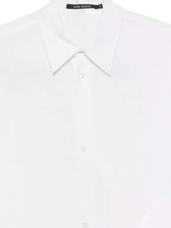 Sofie D'hoore Curved-hem Long-sleeve Shirt