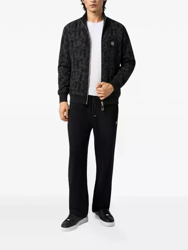 Philipp Plein Dollar-print Track Jacket - Black