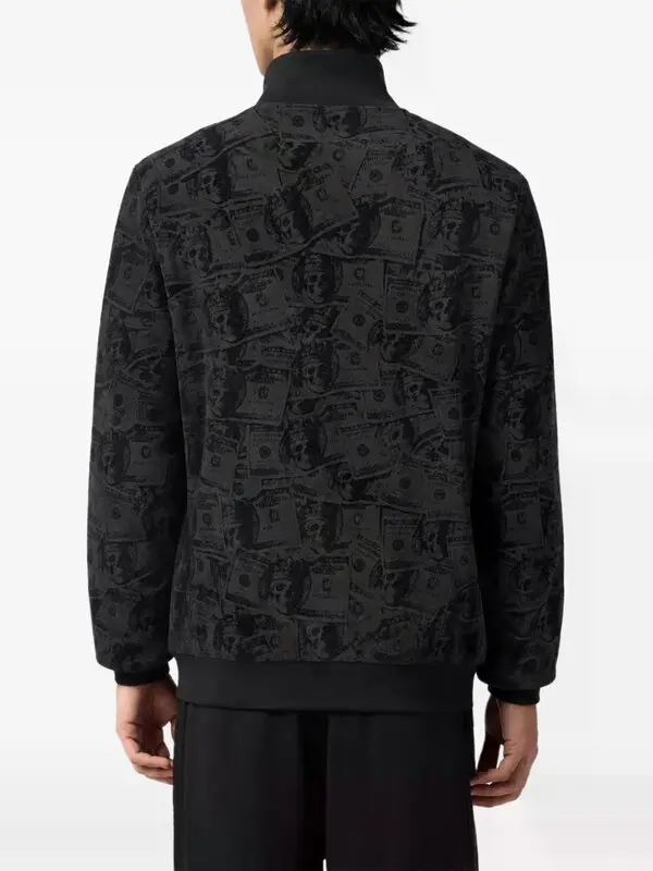 Philipp Plein Dollar-print Track Jacket - Black