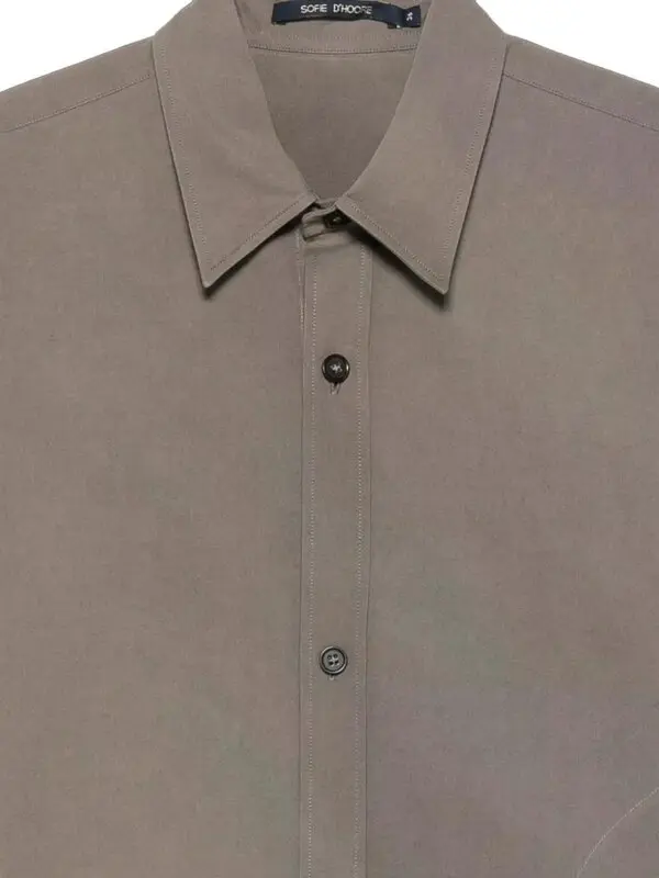Sofie D'hoore Curved-hem Long-sleeve Shirt
