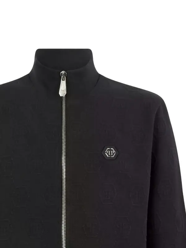 Philipp Plein Jacquard-monogram Tracksuit Jacket - Black