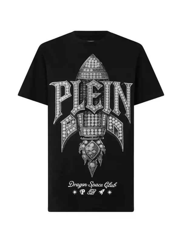 Philipp Plein Round Neck Rocket Stones T-shirt - Black