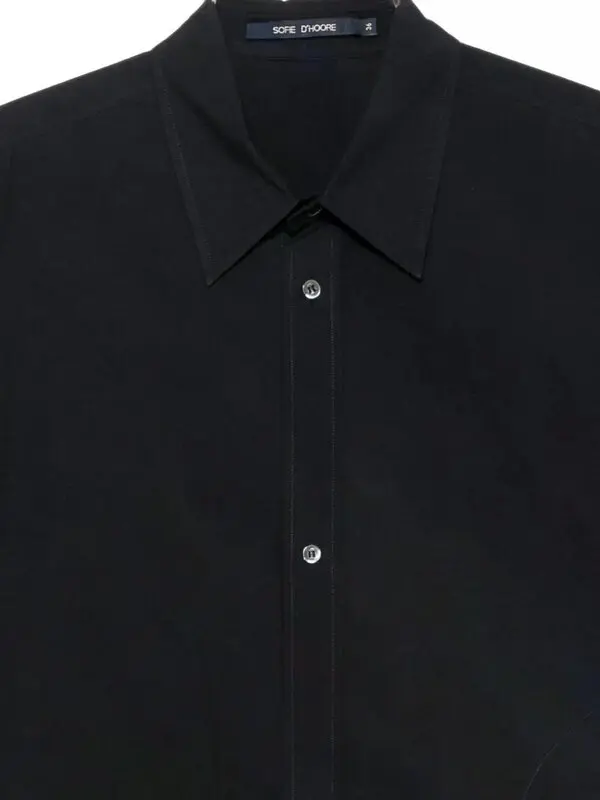 Sofie D'hoore Curved-hem Long-sleeve Shirt