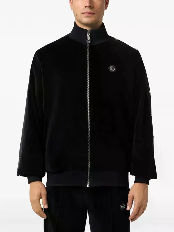 Philipp Plein Chenille Button-embellished Tracksuit Jacket