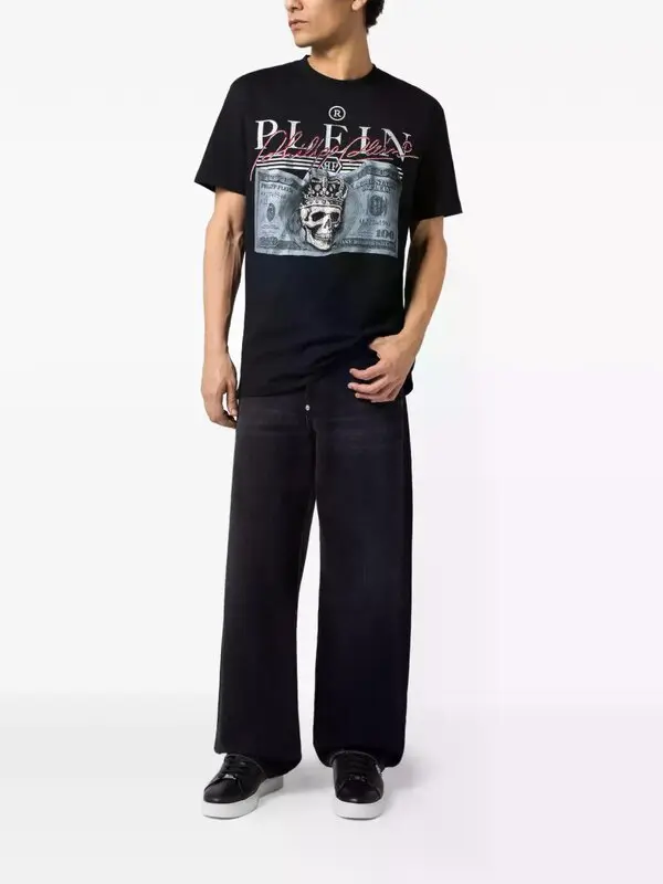 Philipp Plein Skull-print Rhinestone-embellished T-shirt