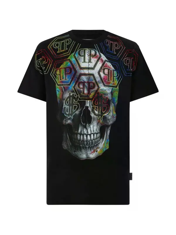 Philipp Plein Skull-print Crystal-embellished T-shirt