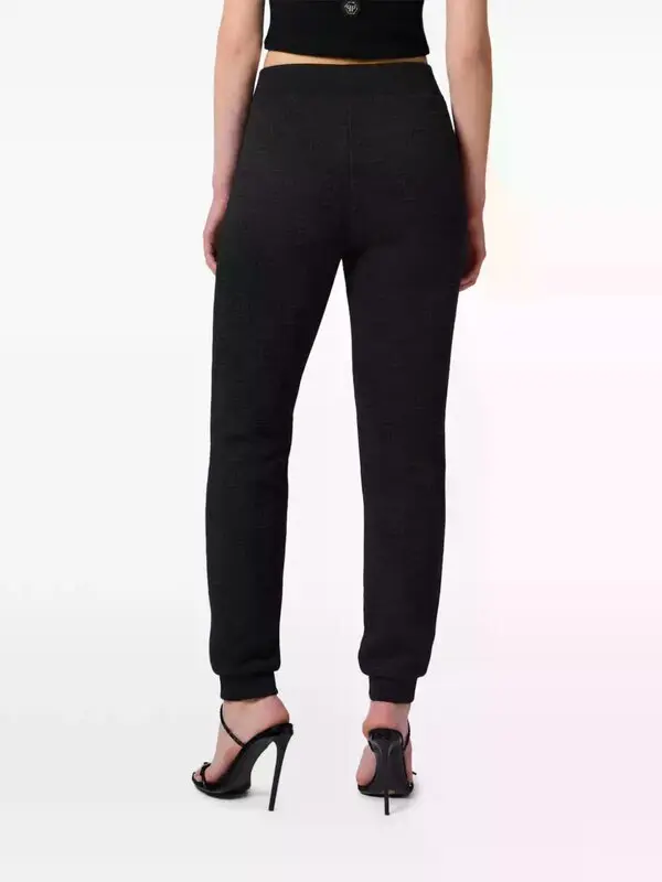Philipp Plein Monogram-jacquard Track Pants - Black