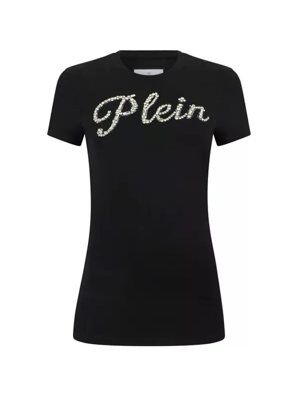 Philipp Plein Signature Crystal-embellished T-shirt - Black