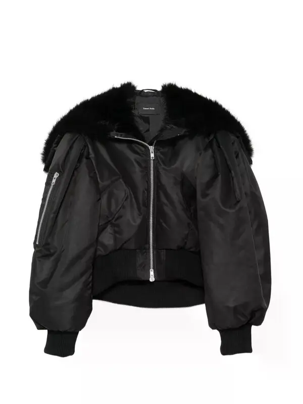 Simone Rocha Faux-fur Trim Hooded Bomber Jacket
