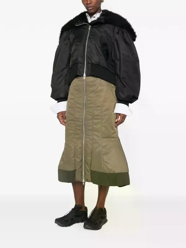 Simone Rocha Faux-fur Trim Hooded Bomber Jacket