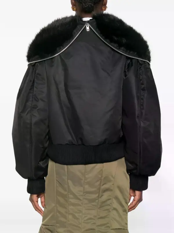Simone Rocha Faux-fur Trim Hooded Bomber Jacket