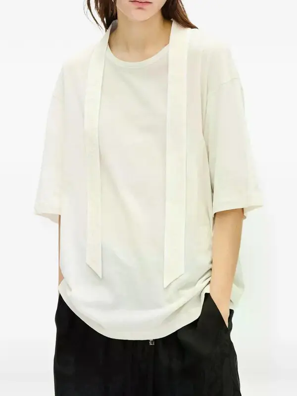 ANN DEMEULEMEESTER Lace-trim Jersey T-shirt