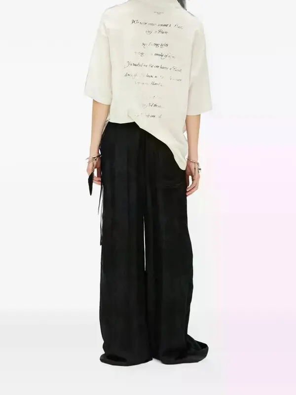 ANN DEMEULEMEESTER Lace-trim Jersey T-shirt