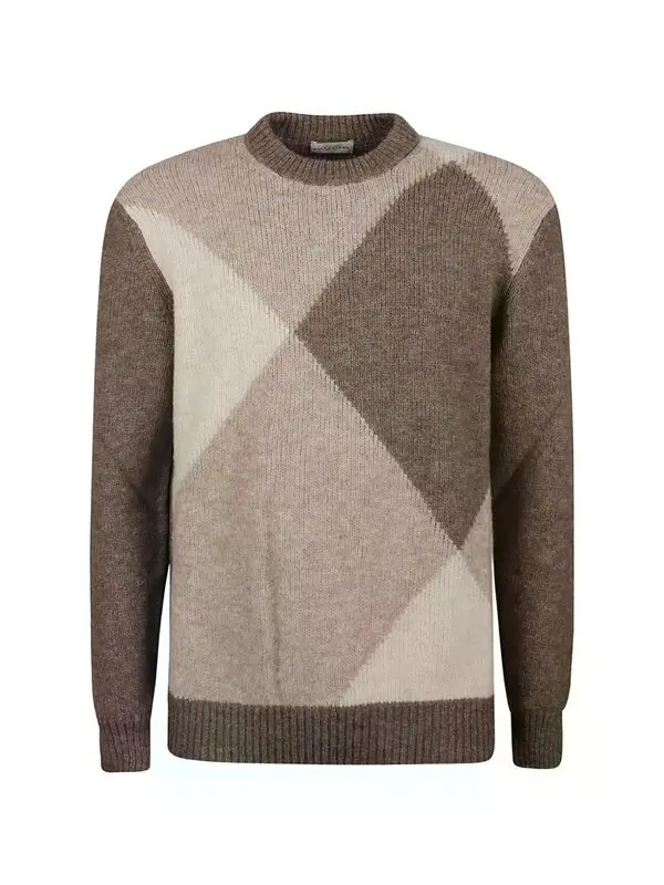 BALLANTYNE Argyle-intarsia Wool Sweater