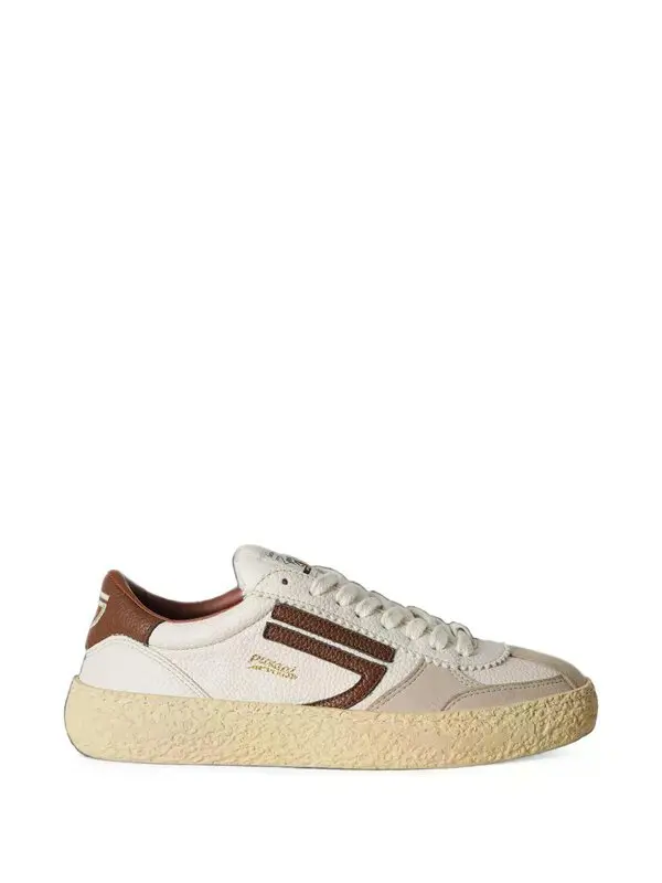PURAAI 1.01 Vintage Suede Panelled Sneakers - White