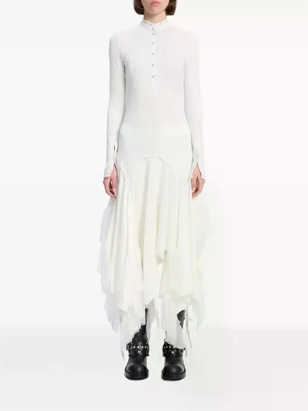 ANN DEMEULEMEESTER Tessie Serafino Ruffled Asymmetric Dress