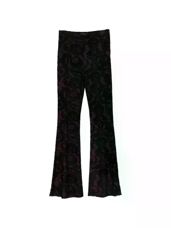 Etro Printed Flared Trousers - Black